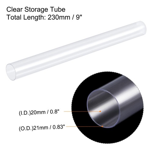Clear Storage Tube 0.8" x 9" for Bead Containers, Craft with Red Caps 5 ...