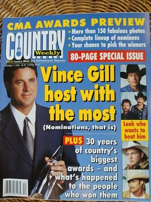 Country Weekly Magazine October 1996 Vince Gill Cover | eBay