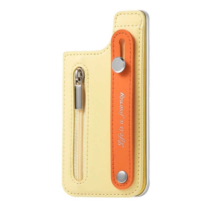 Adjustable Wristband Adhesive Back Card Holder Flip Top Design for ...