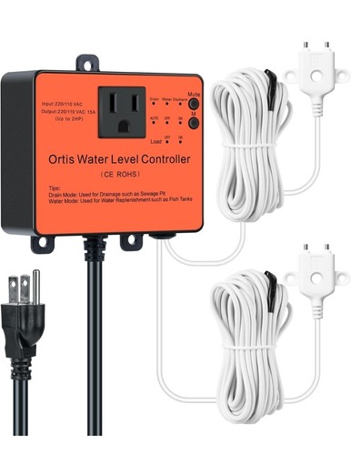 Ortis-Water Level Controller Hi-Lo Dual Sensor Sump Pump Switch 110 ...