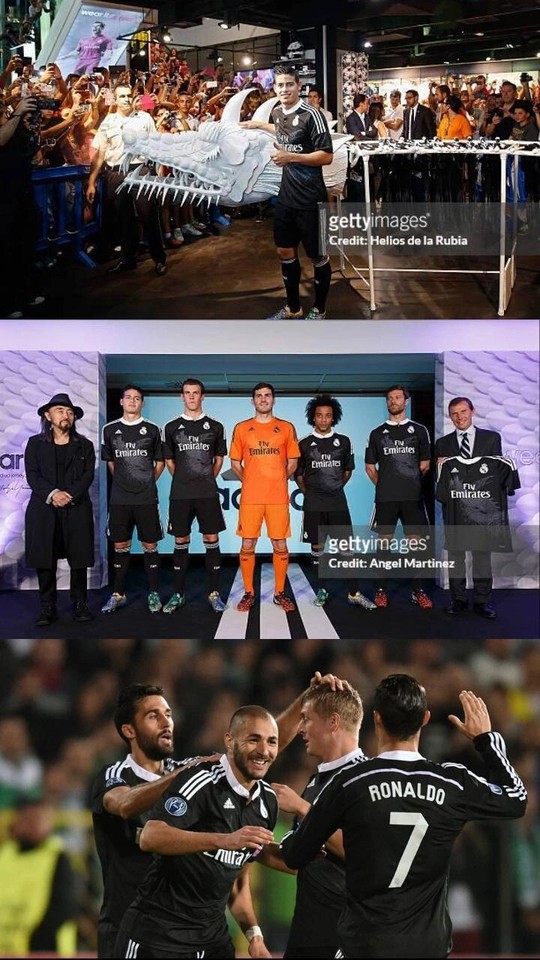 Adidas 2014-2015 Real Madrid x Yohji Yamamoto Cristiano Ronaldo Third ...