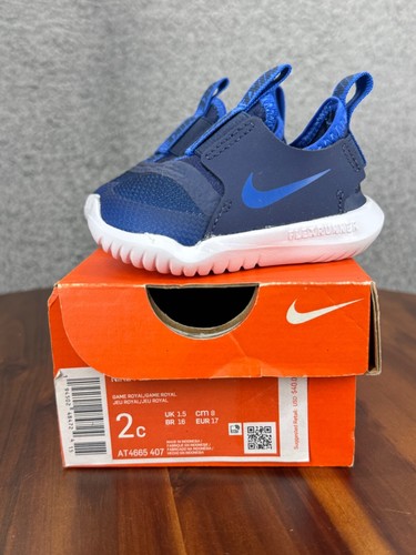 Nike Flex Runner Infant Toddler Shoe Baby Size 2C Game Royal Blue ...