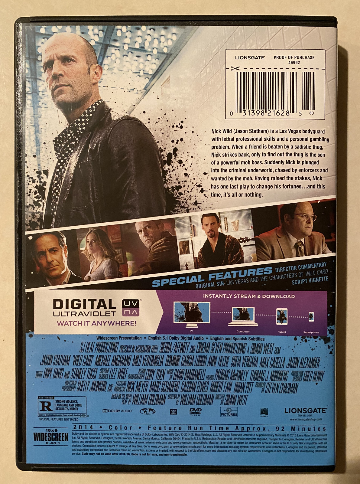 Wild Card JASON STATHAM Anne Heche Hope Davis Stanley Tucci Michael ...