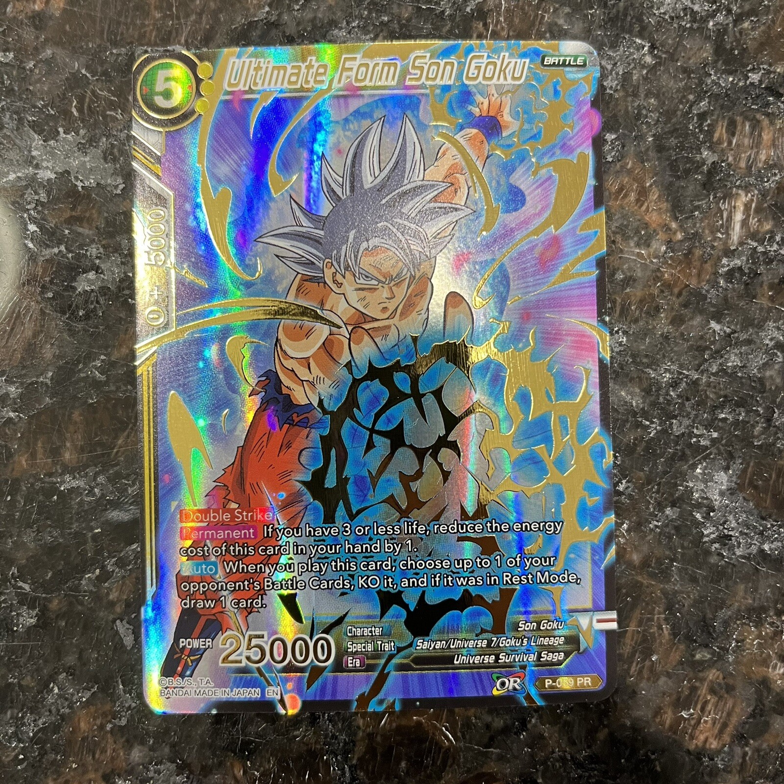 Ultimate Form Son Goku Alt Art GOLD STAMP Foil Dragon Ball Super Card ...
