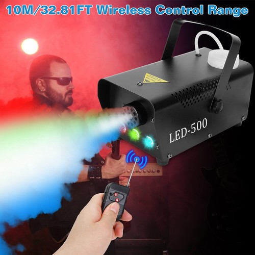 400W Smoke Fog Machine RGB LED Light DJ Party Vertical Spray Fog with ...