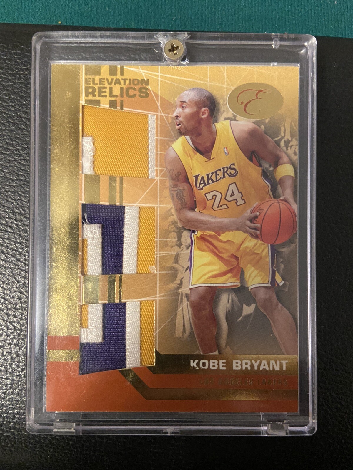2007-2008 Bowman Elevation Kobe Bryant Triple Game worn patch numbered ...