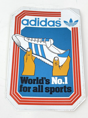 Vtg Adidas Sticker Decal 3-Stripe Sneaker Trainer Shoes Skateboard Deck ...