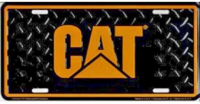 CAT Caterpillar OFFICIALLY LICENSED Embossed Metal Novelty License ...