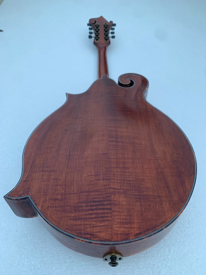 Hand carved Octave Mandolin Solid Spruce top Flame Maple back and Neck ...