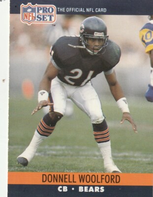 FREE SHIPPING-MINT-1990 Pro Set #459 Donnell Woolford Bears PLUS BONUS ...