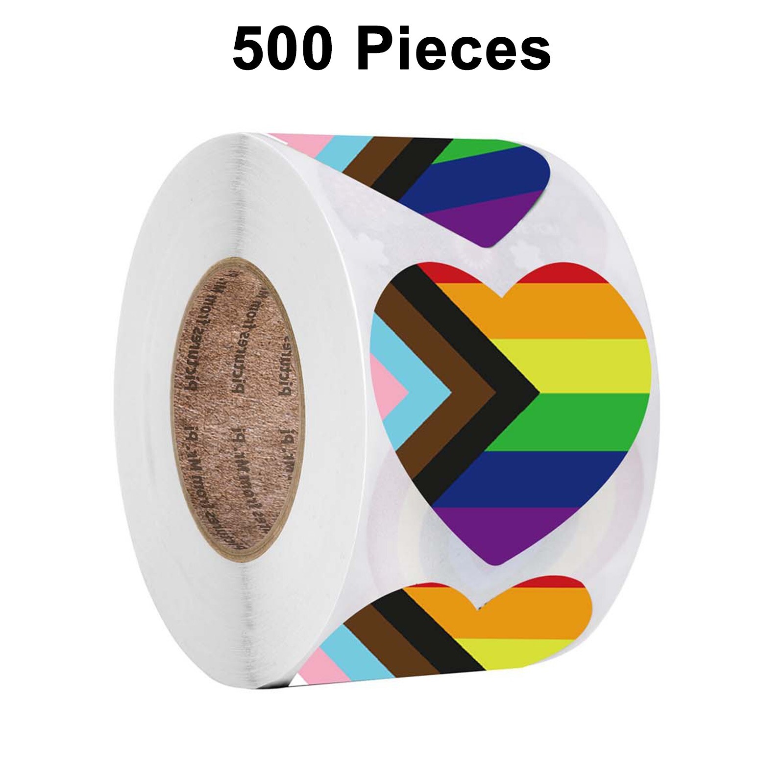 Durable Rainbow Heart Sticker Roll 500pcs LGBT Labels for All Occasions ...