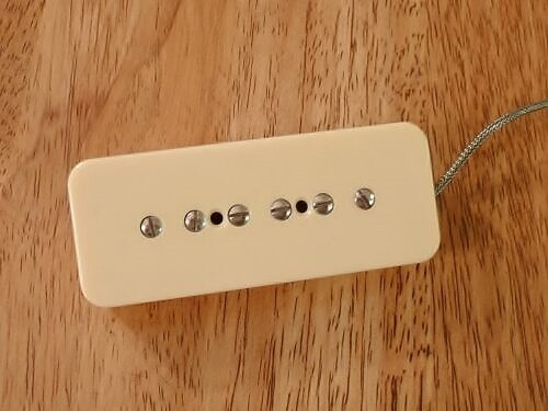 P90 SOAP BAR NECK PICKUP CREAM ALNICO 2 MAGNET VINTAGE TONE NICKEL ...
