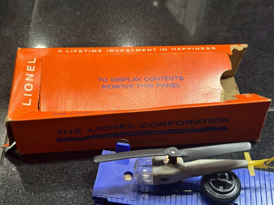 Lionel 3419 Navy Helicopter Train Car Post War O Gauge with Original ...