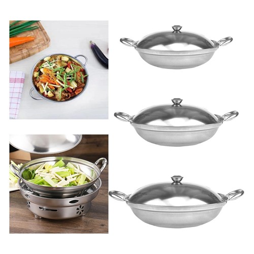 Stainless Steel Pot with Double Handle Kitchen Utensils Cookware ...
