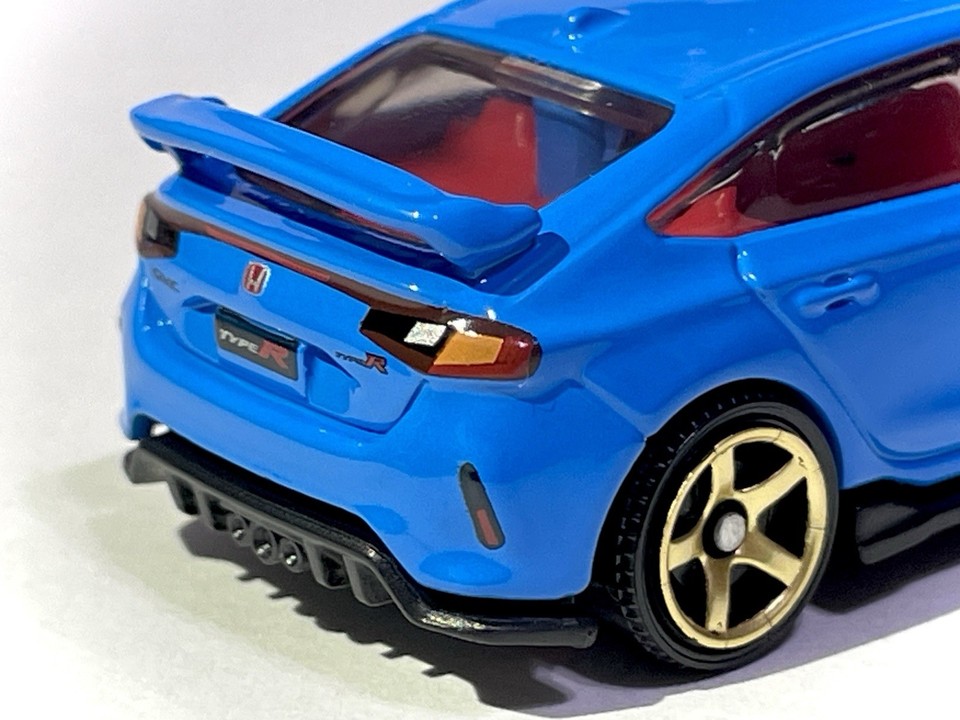 Matchbox CUSTOM MADE Honda Civic Type R BABY BLUE WITH 5 STAR GOLD ...