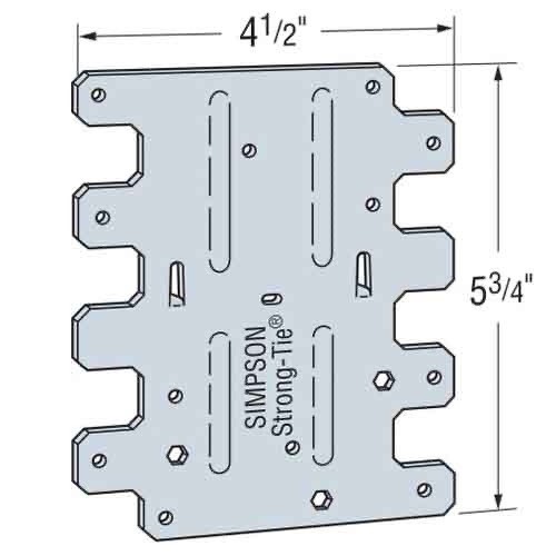 25 Pack Simpson Strong-Tie RBC 4-1/2" x 5-3/4" Roof Boundary Clip ...