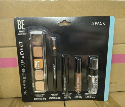 Be Beauty Essentials 5 Pack Shimmer And Shine Lip And Eye Makeup Kit ...