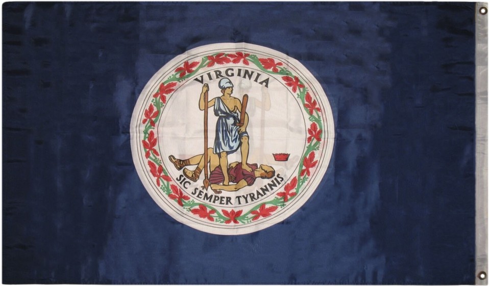 3x5 Virginia Double Sided 2ply Sewn Poly Nylon Flag 3'x5' Banner ...
