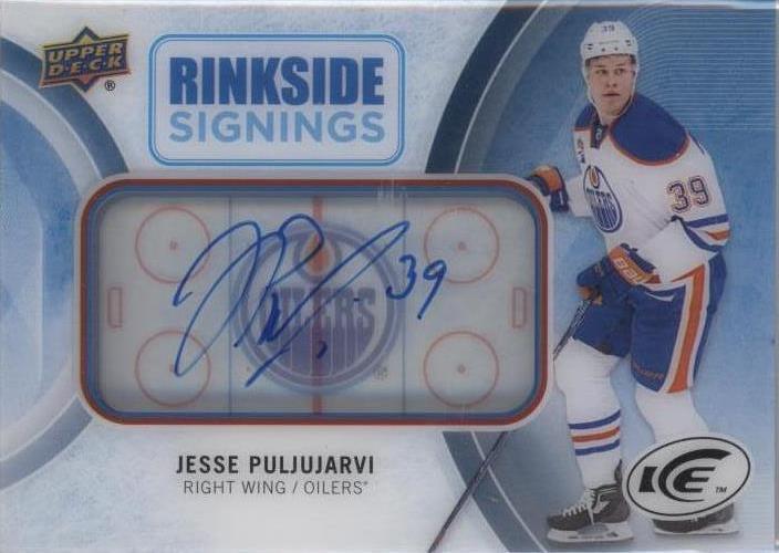 2016-17 Upper Deck Ice - Rinkside Signings Jesse Puljujarvi #RS-JP (AU ...