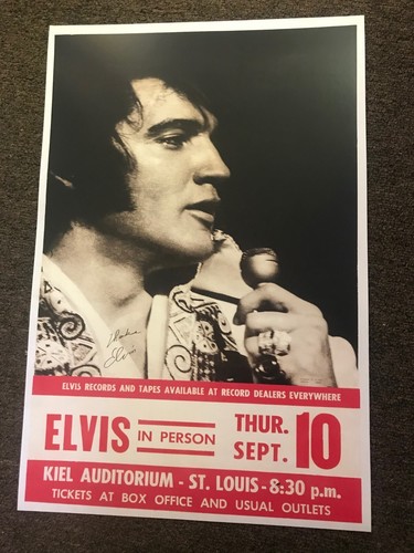 Elvis Presley In Person 1970 St. Louis Concert Poster 12"x18" | eBay