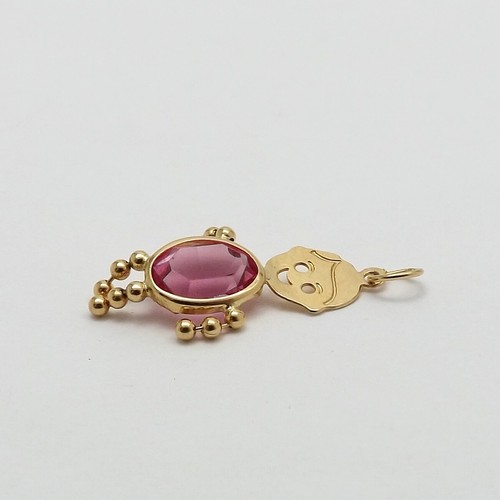 New 14k Gold October Birthstone Pink Little Boy Charm Pendant | eBay