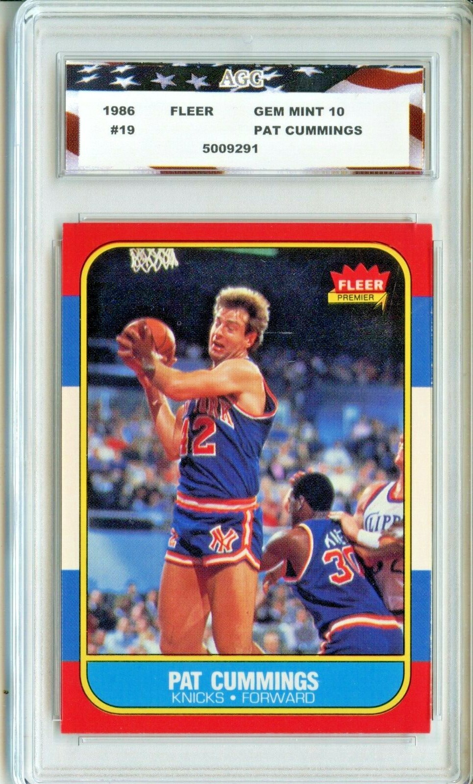1986 Fleer Basketball #19 Pat Cummings AGC 10 Gem Mint New York Knicks | eBay