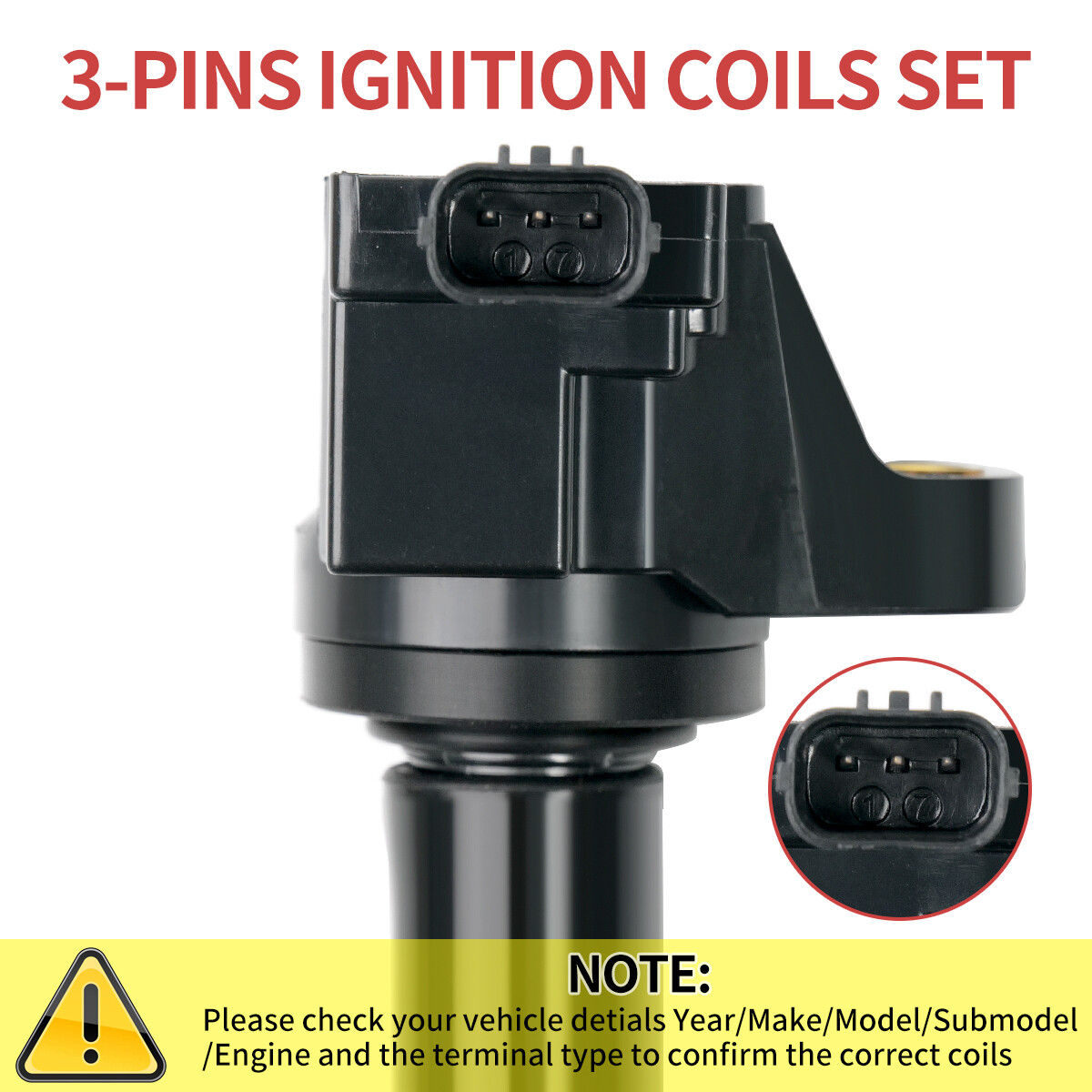 Set of 4 Ignition Coil For 2003-2011 Honda Civic Hybrid 1.3L 1.8L L4 ...
