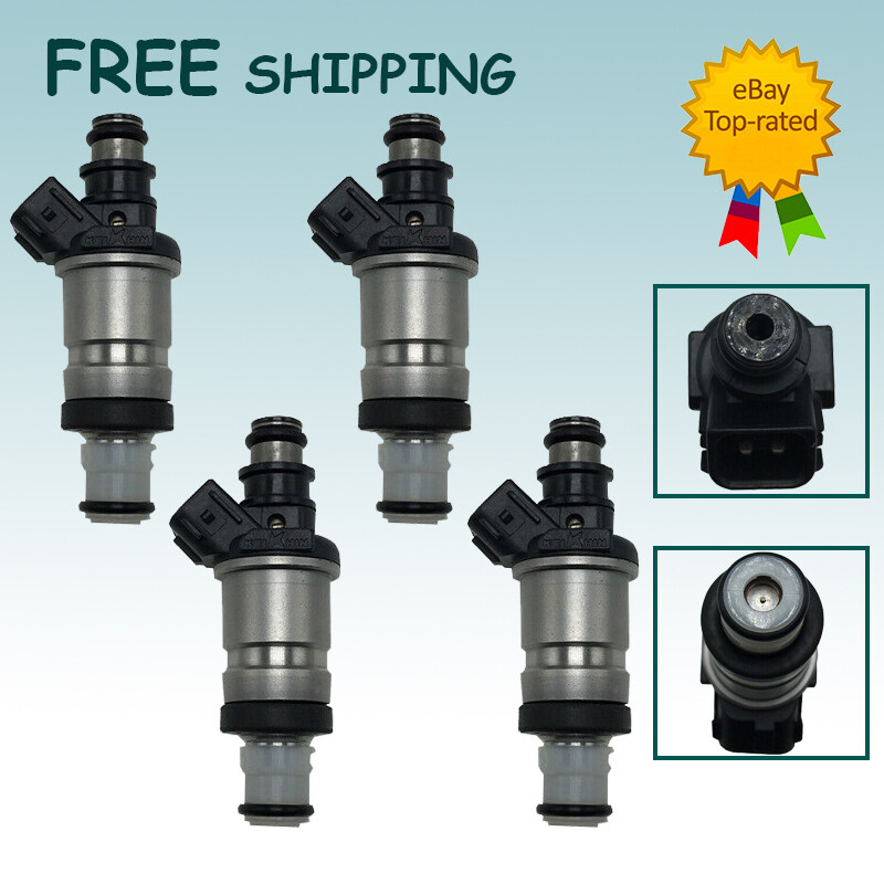 Set of 4 Fuel Injectors 06164-P8E-A00 FJ458 For Honda Accord Del Sol ...