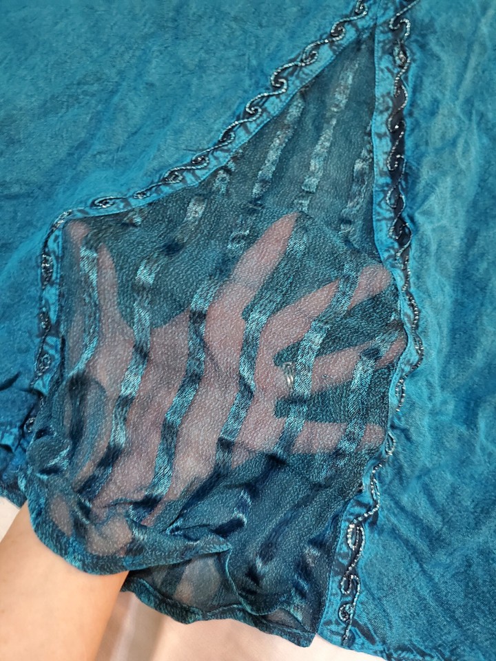 The Pyramid Collection Renaissance fair gothic peacock blue size 2X | eBay