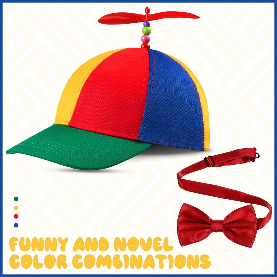 2X Adult Propeller Beanie Hat Clown Costume Baseball Helicopter Copter ...