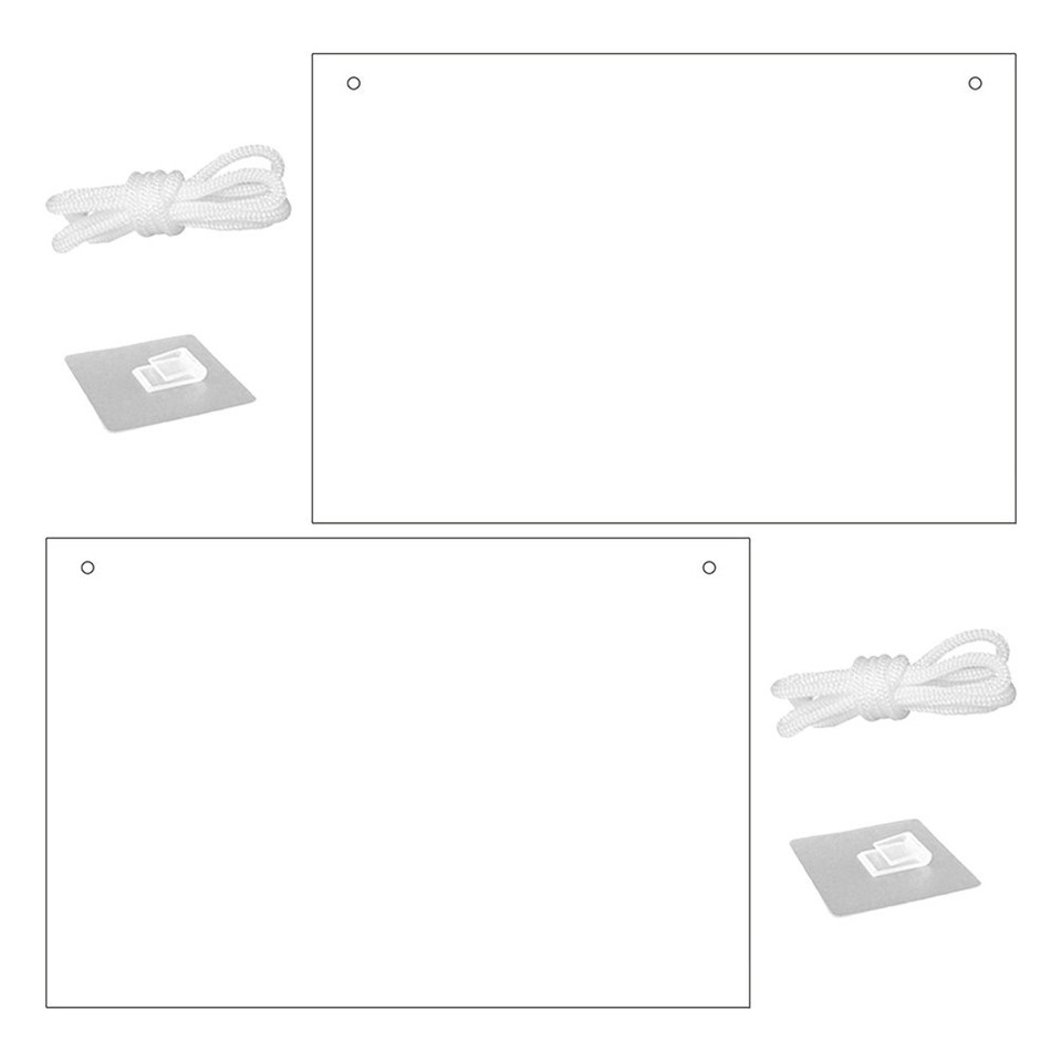 2 Pcs Personal Dry Erase Board Hanging Message Writing Clear Memo ...