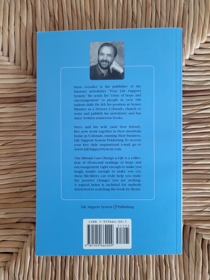 One Minute Can Change a Life Paperback Goodier Steve book | eBay
