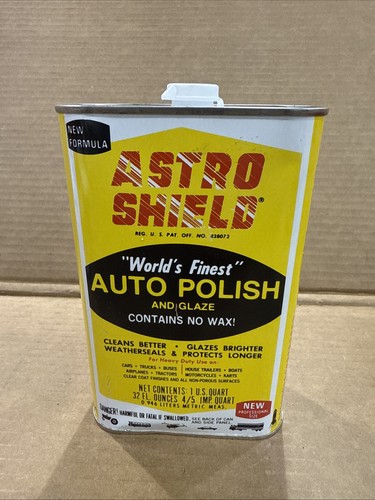 Vintage Astro Shield Automotive Polish Quart Can. Full. | eBay