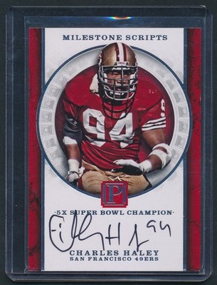 2017 Panini Pantheon Charles Haley Autograph #/99 49ers #MS-CH HOF On ...