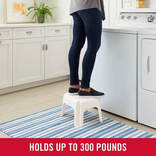 Rubbermaid Roughneck Step Stool Bisque Lightweight Holds Up To 300 ...