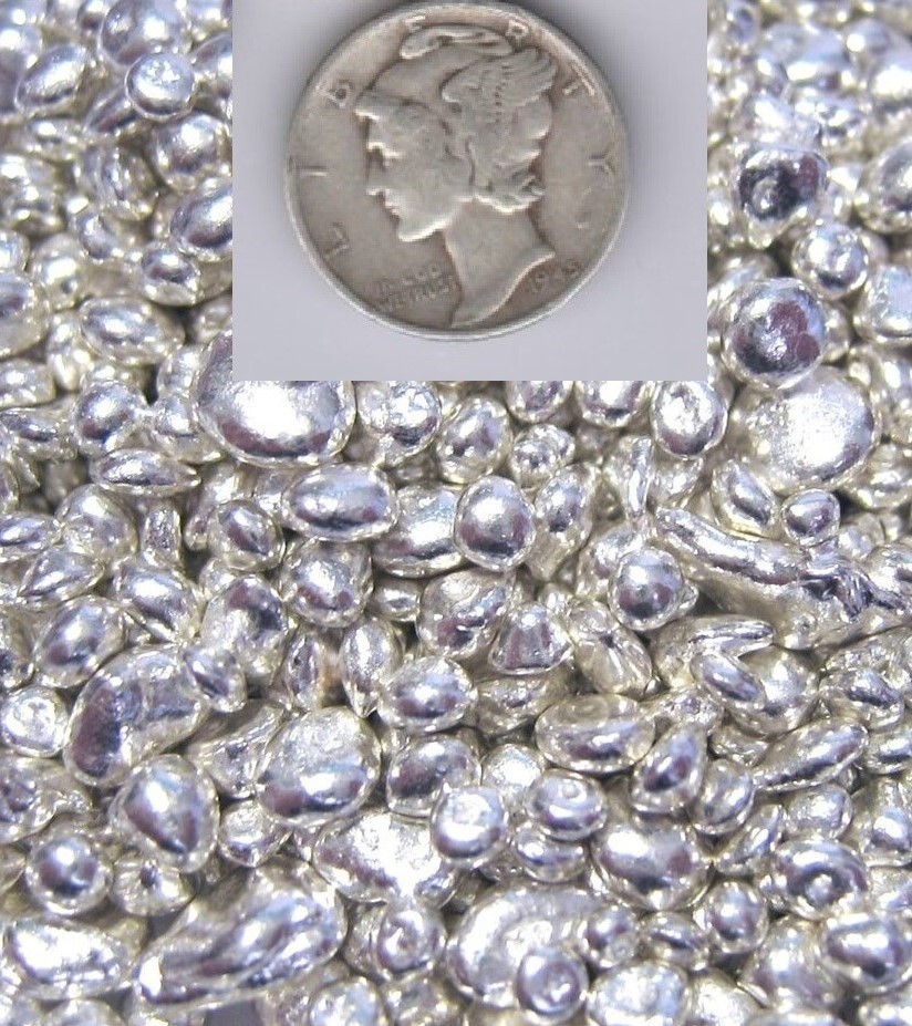 Mercury DIME Random Date Silver Coin + 10 Grams .999 Pure Silver Shot ...