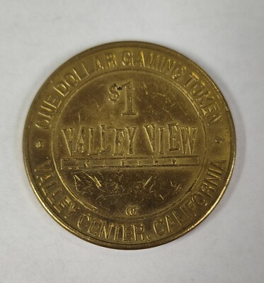 Valley View Casino, Casino Token, $1 Gaming Token, Valley Center ...