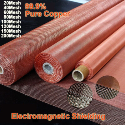 1m Pure Copper Filter Metal Shielding Coarse Dense Gauze Mesh 20 Mesh ...