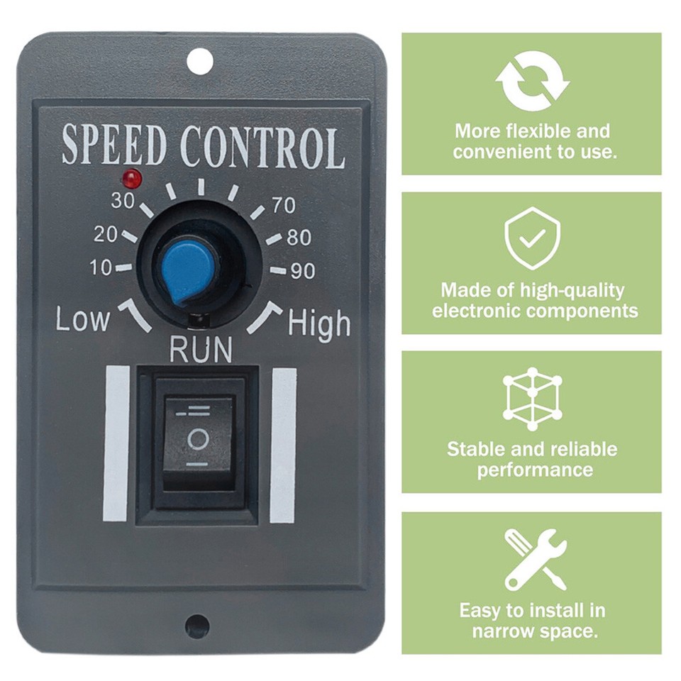 DC 10-60V 6A PWM Motor Speed Controller Switch CW CCW Reversible 12V ...