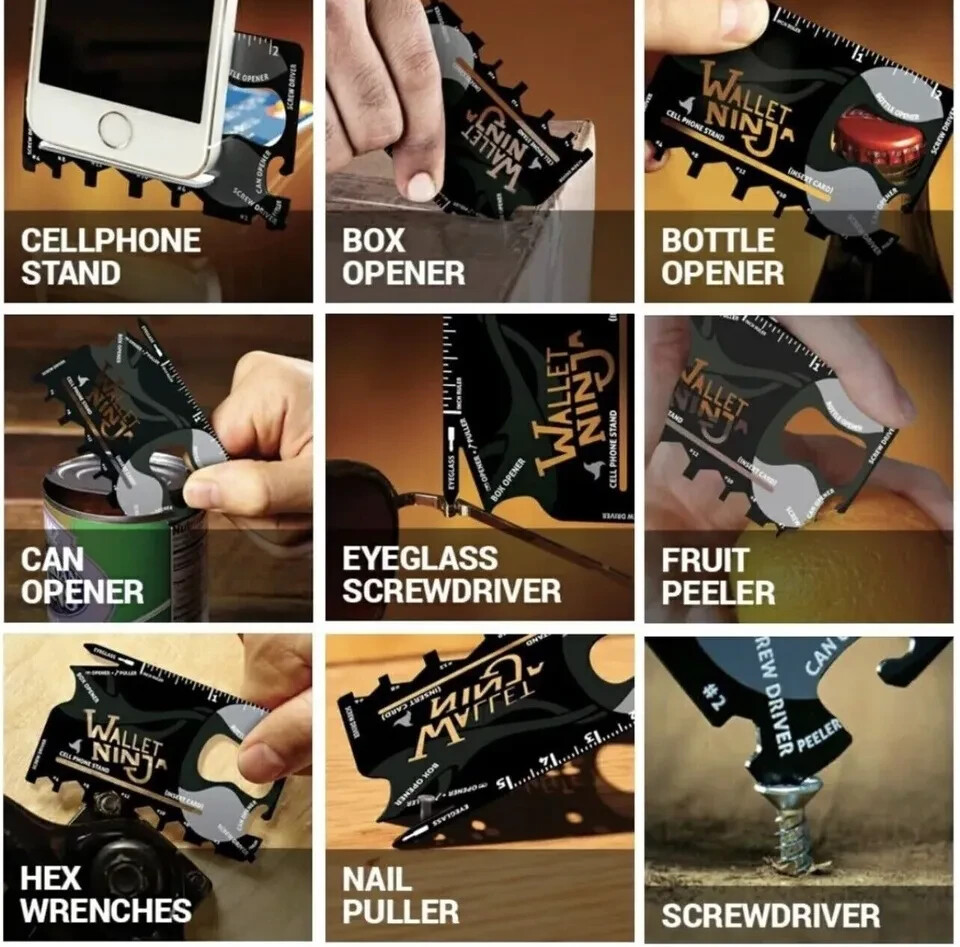 Wallet Ninja Multi-Tool 18 In 1 Credit Card For Multi Purpose Use | eBay UK