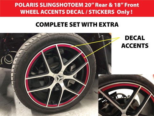 POLARIS SLINGSHOT WHEEL ACCENT DECALS STICKERS FOR 18"Front & 20"Rear ...
