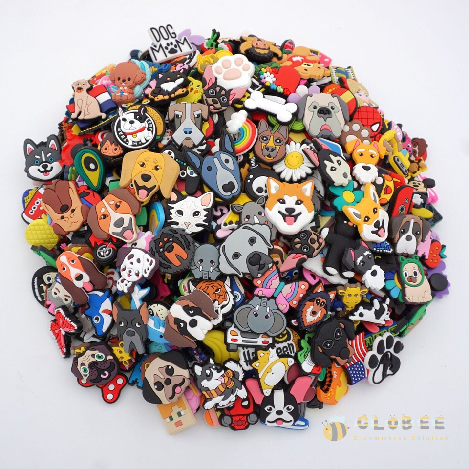 Lot of 100 PCS Random Different Clip Shoe Charms for Shoe Decoration ...