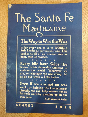 The Santa Fe Magazine- August 1918 | eBay