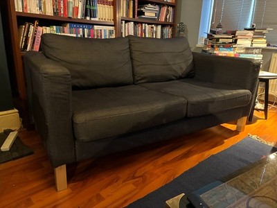 Ikea Karlstad Sofa (grey) Used. | eBay UK