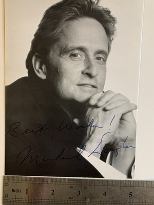 Michael Douglas autographed signed 5 x 7 " B & W Promotional Photo | eBay