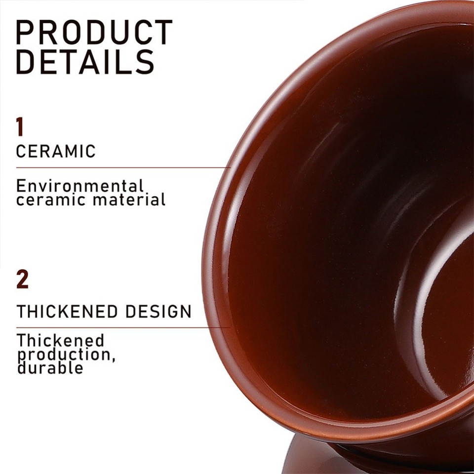 2 Pcs Ceramic Heating Furnace Chocolate Fondue Cup Melting Container ...