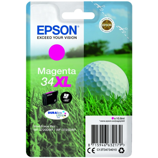 Epson 34Xl Golfball Magenta High Yield Ink Cartridge 11Ml ...
