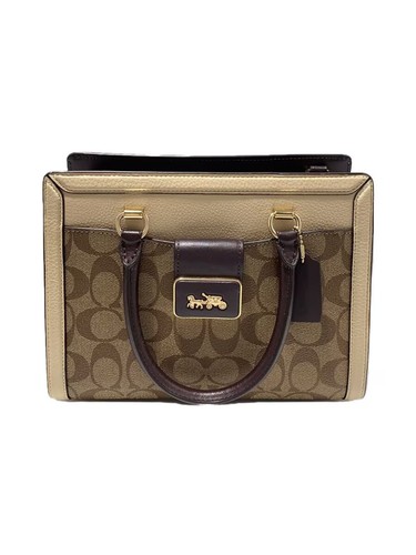 COACH Shoulder Bag Leather BEG CC142 | eBay