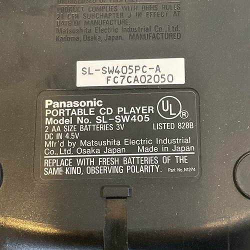 Vintage Late 90s Panasonic ShockWave SL-SW405 Mash Portable CD Player ...