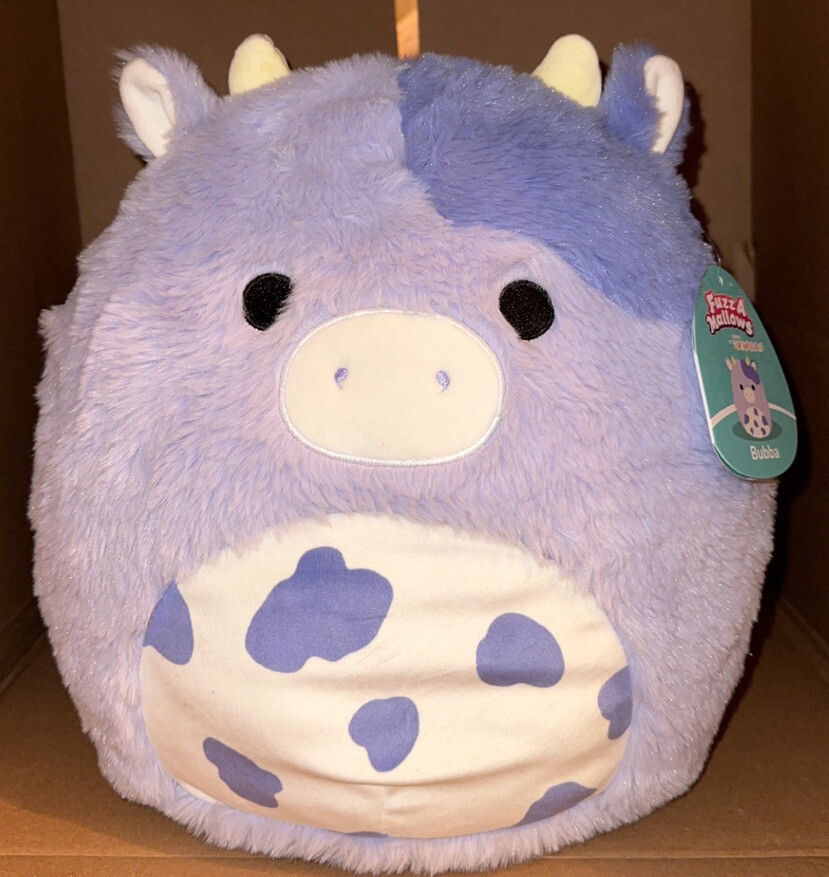 Squishmallow Fuzzamallow 12" Bubba the Cow PLUSH NEW 191726447986 | eBay